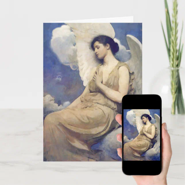 Winged Figure Beautiful Angel Card | Zazzle