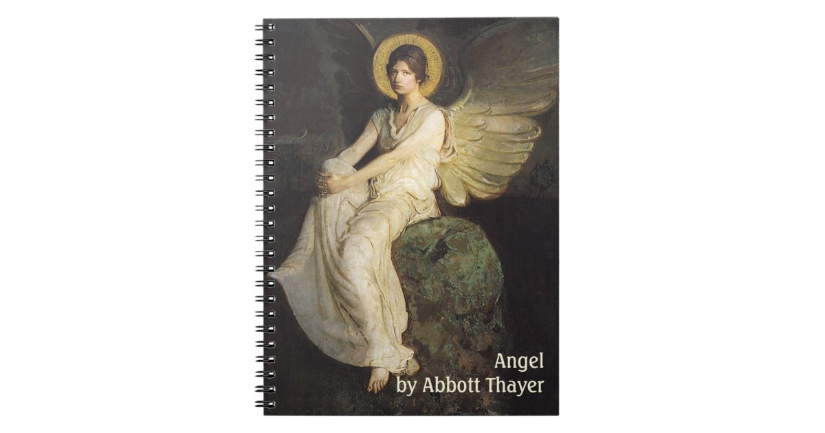 Winged Figure Seated Upon a Rock by Abbott Thayer Notebook | Zazzle