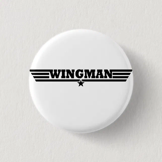 Wingman Wings Logo Pinback Button | Zazzle