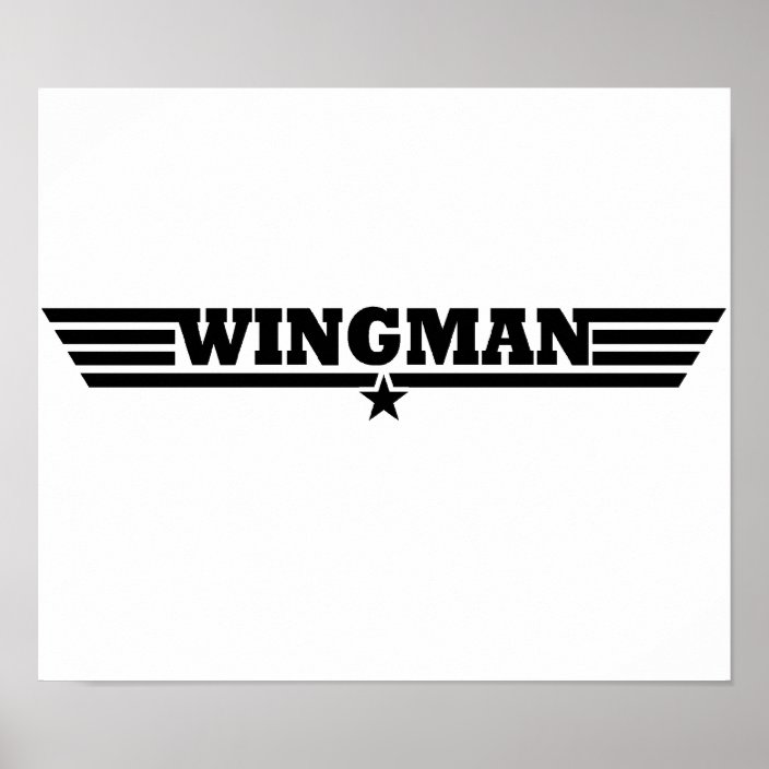 Wingman Wings Logo Poster | Zazzle.com