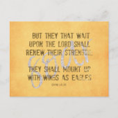 Wings as Eagles KJV Scripture Postcard | Zazzle
