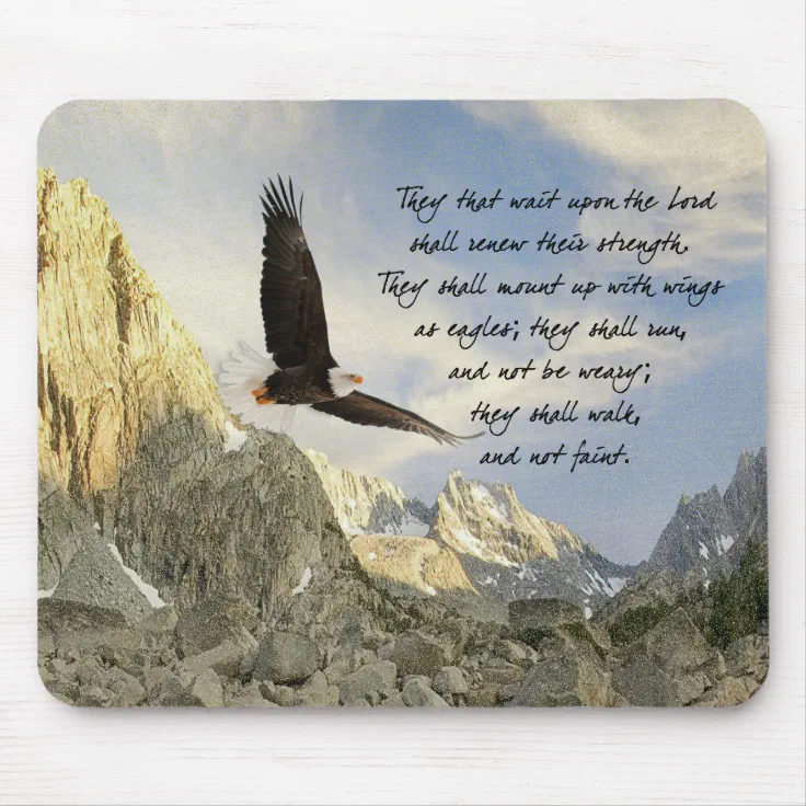 Wings As Eagles Walk And Not Faint Isaiah 40 Mouse Pad | Zazzle
