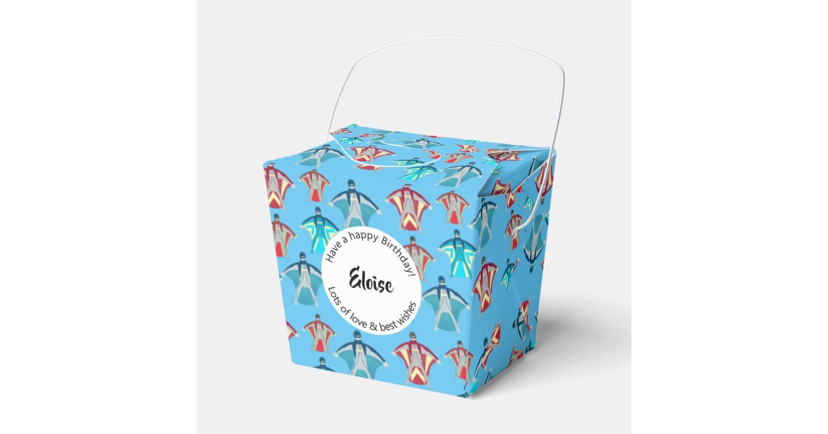Wingsuit Skydiving Favor Boxes | Zazzle