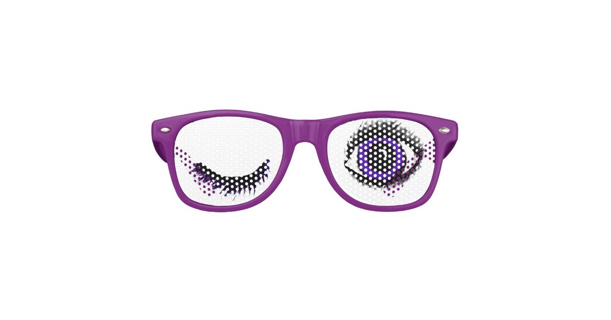 Wink Wink ANIME Retro Sunglasses | Zazzle