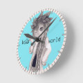 Winking Anime Guy, Original Drawing Round Clock | Zazzle