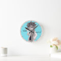 Winking Anime Guy, Original Drawing Round Clock | Zazzle