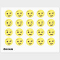 Winking Emoji Classic Round Sticker | Zazzle