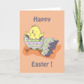 Winking Little Chick Happy Easter Greeting Card | Zazzle