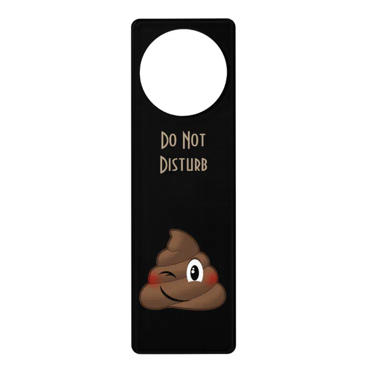 Winking Poop Emoji Door Hanger | Zazzle