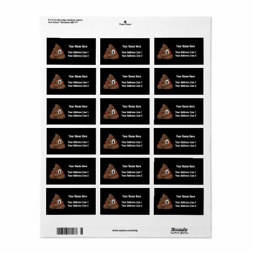 Winking Poop Emoji Label | Zazzle