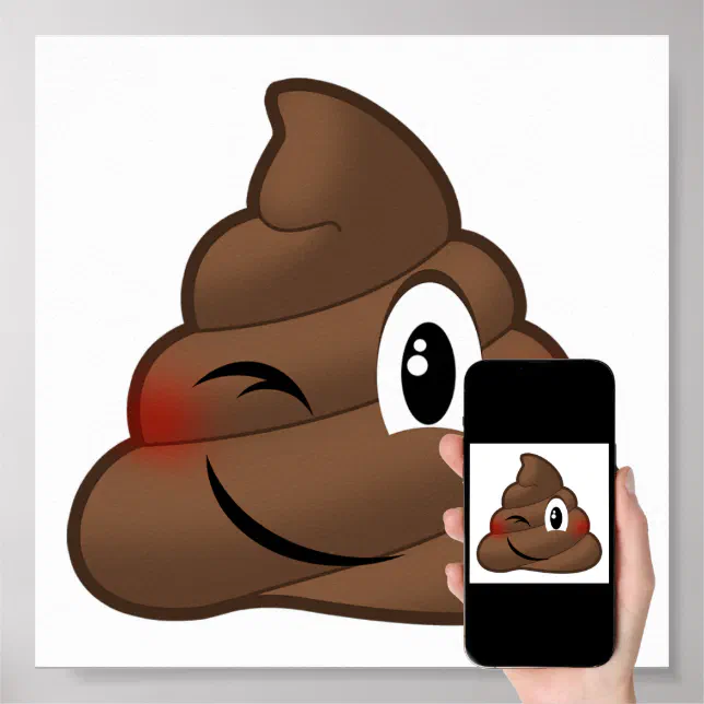 Winking Poop Emoji Poster | Zazzle