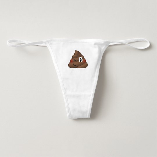 Winking Poop Emoji Thong | Zazzle.com
