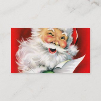 Winking Santa Business Card | Zazzle
