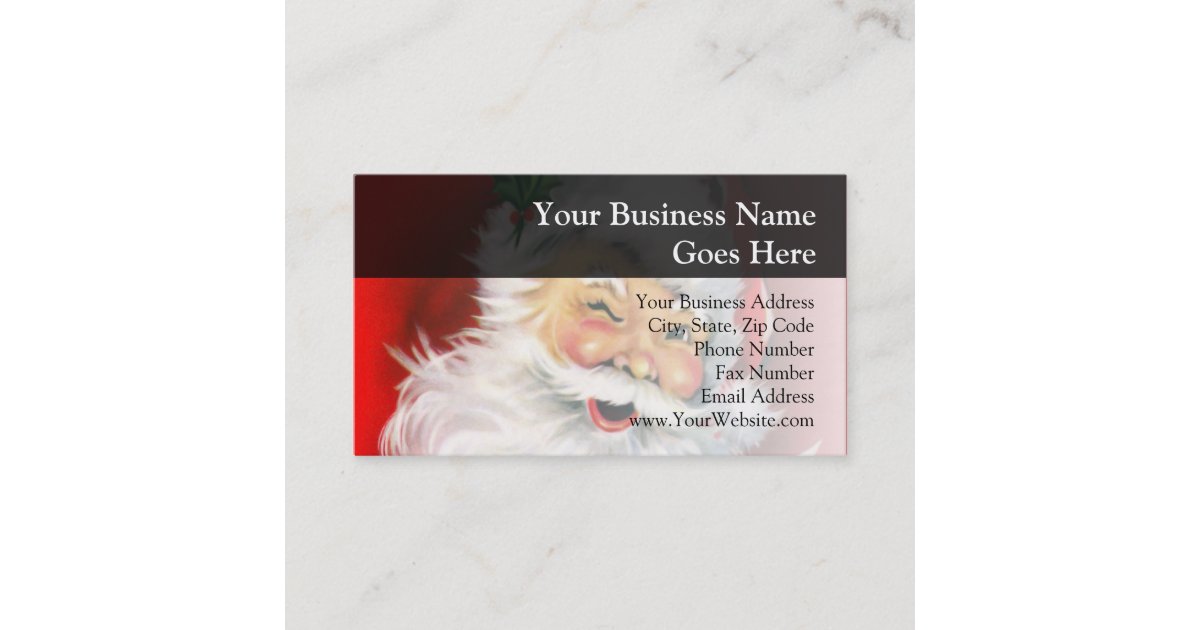 Winking Santa Business Card | Zazzle