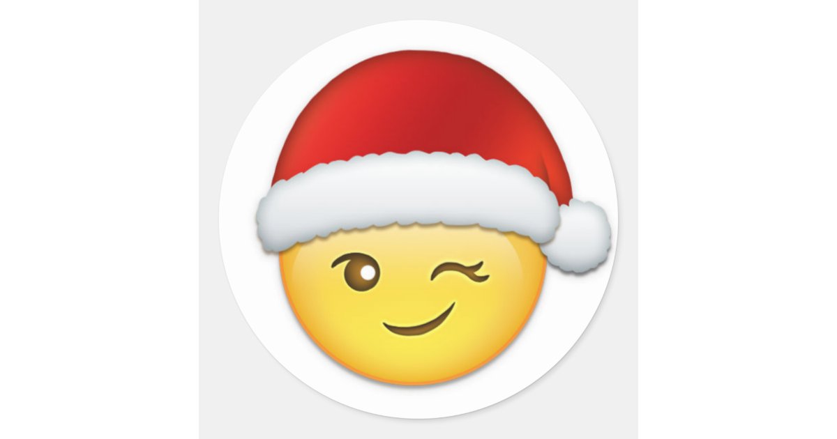 **WINKING SANTA*** CHRISTMAS STICKER | Zazzle