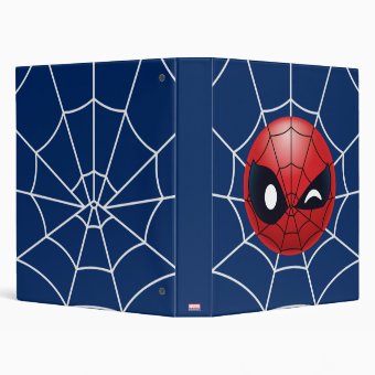 Winking Spider-Man Emoji 3 Ring Binder | Zazzle