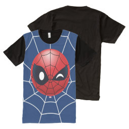 Winking Spider-Man Emoji All-Over-Print T-Shirt | Zazzle