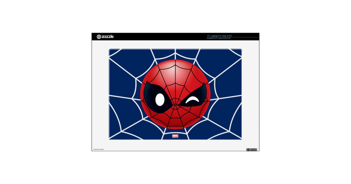 Winking Spider-Man Emoji Laptop Skins | Zazzle