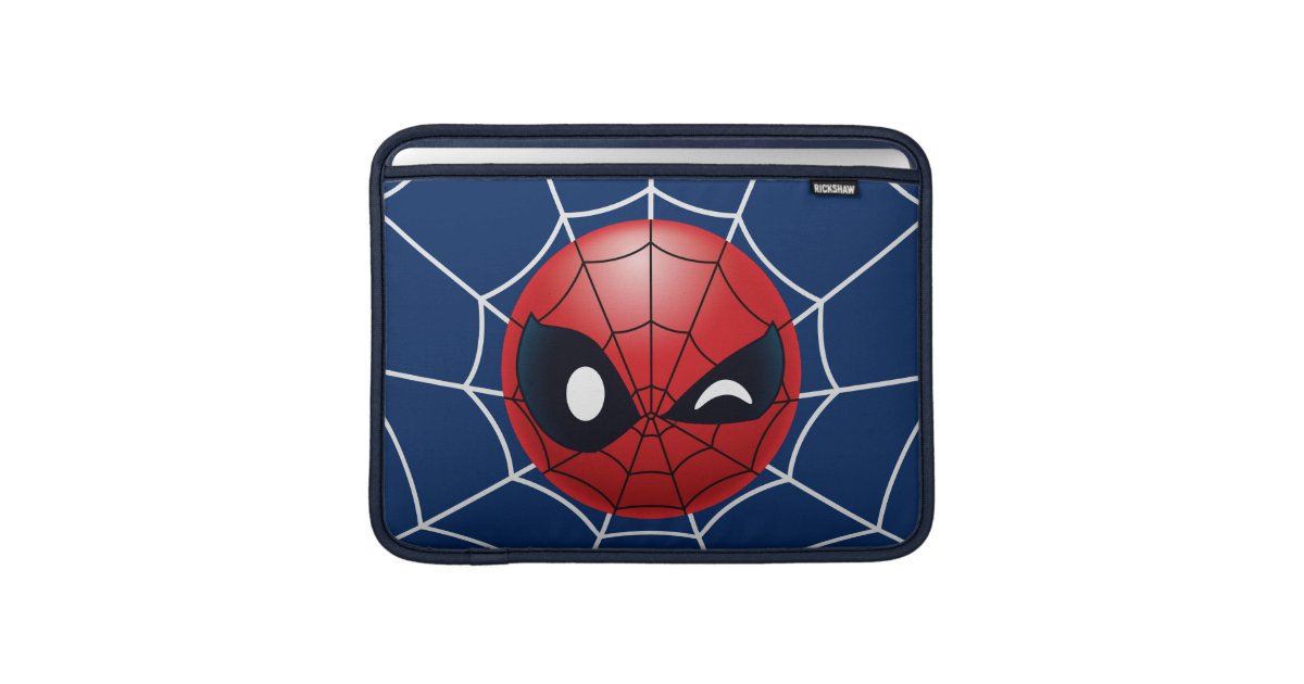 Winking Spider-Man Emoji MacBook Sleeve | Zazzle