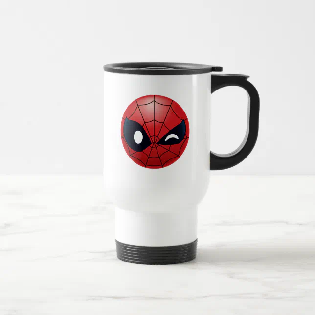 Winking Spider-Man Emoji Travel Mug | Zazzle