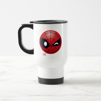 Winking Spider-Man Emoji Travel Mug | Zazzle