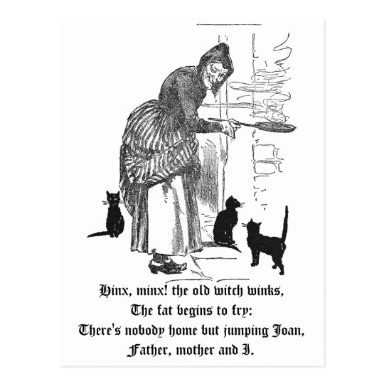 Winking Witch Nursery Rhyme Postcard | Zazzle.com