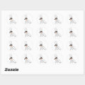 Winking Women Chef Sticker with Pretty Illustratio | Zazzle