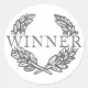 WINNER sticker. Classic Round Sticker | Zazzle