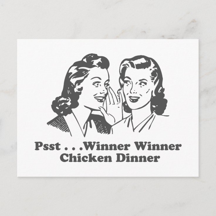 Winner Winner Chicken Dinner Funny Postcard | Zazzle