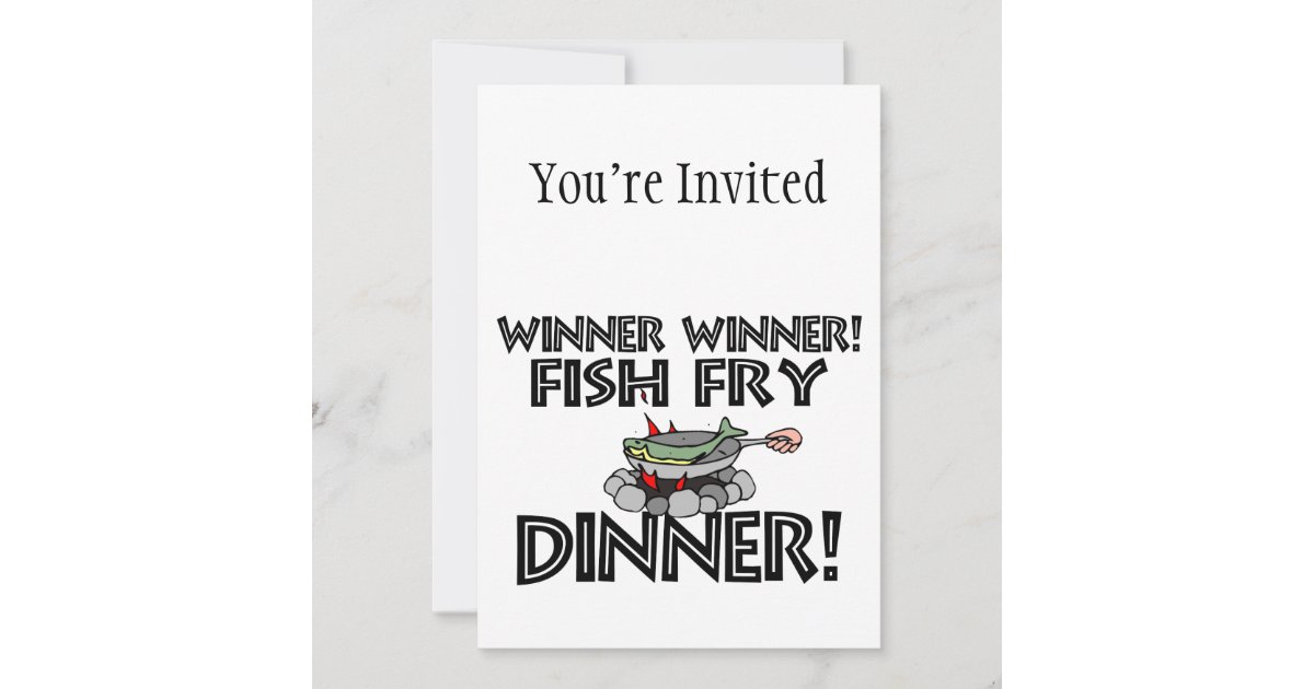 Winner Winner Fish Fry Dinner Invitation | Zazzle