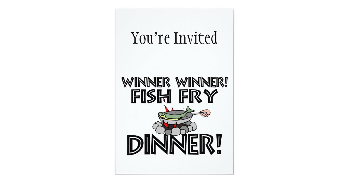Winner Winner Fish Fry Dinner Invitation | Zazzle.com