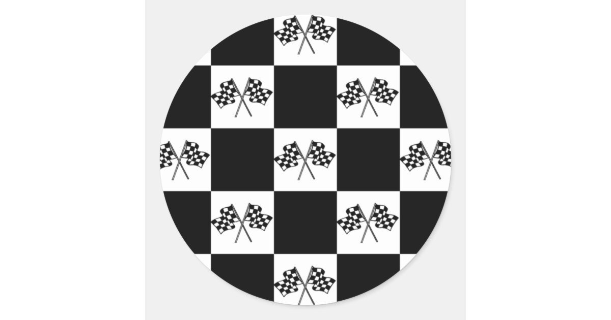 Winners Circle Stickers Auto car Racing Flags Flag | Zazzle