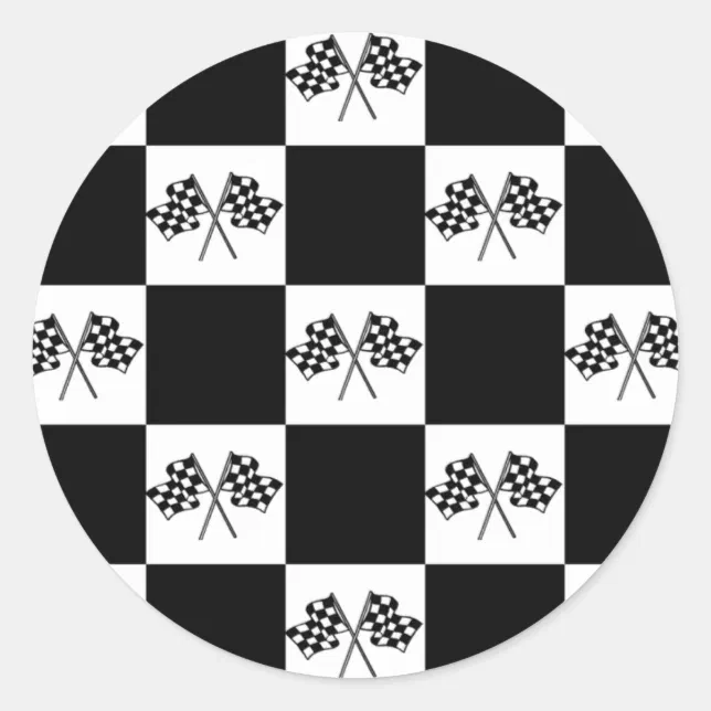 Winners Circle Stickers Auto car Racing Flags Flag | Zazzle