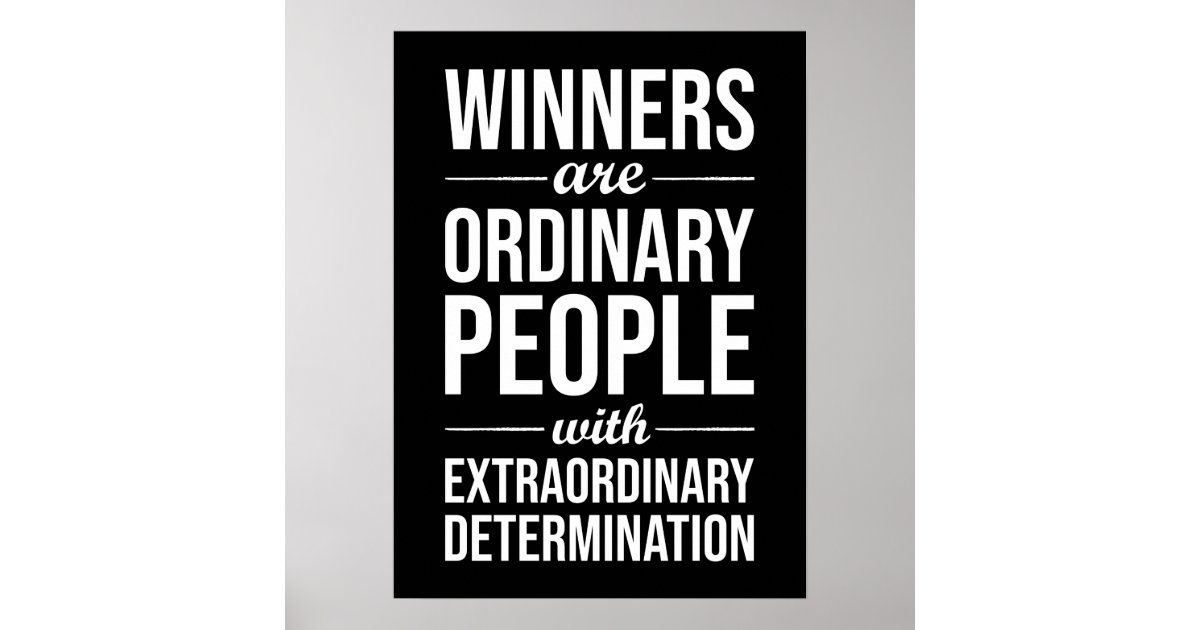 Winners vs Ordinary People Poster | Zazzle