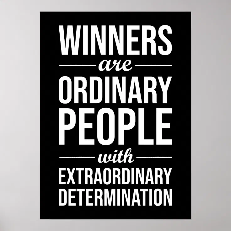 Winners vs Ordinary People Poster | Zazzle
