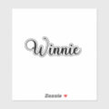 Winnie Name - Handwritten Calligraphy Sticker | Zazzle