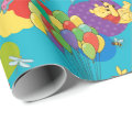 Winnie the Pooh | Among the Balloons Pattern Wrapping Paper | Zazzle