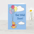 Winnie the Pooh and Balloons | Get Well Card | Zazzle