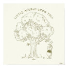 Winnie the Pooh and Piglet Acorn Tree - Nursery Poster | Zazzle