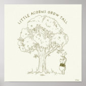 Winnie the Pooh and Piglet Acorn Tree - Nursery Poster | Zazzle