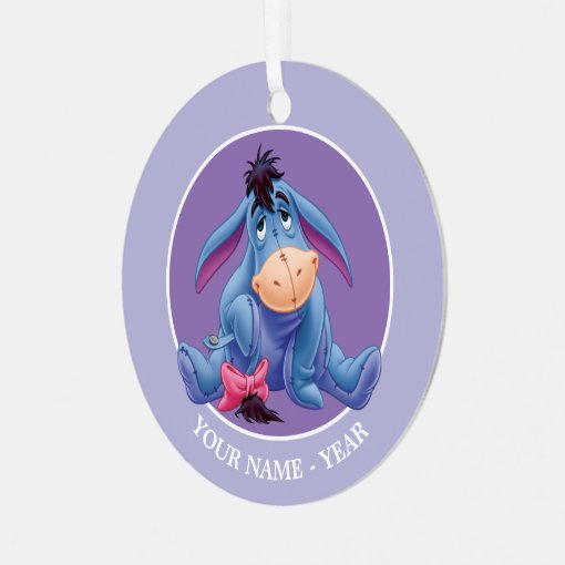 Winnie the Pooh | Eeyore Smile Metal Ornament | Zazzle