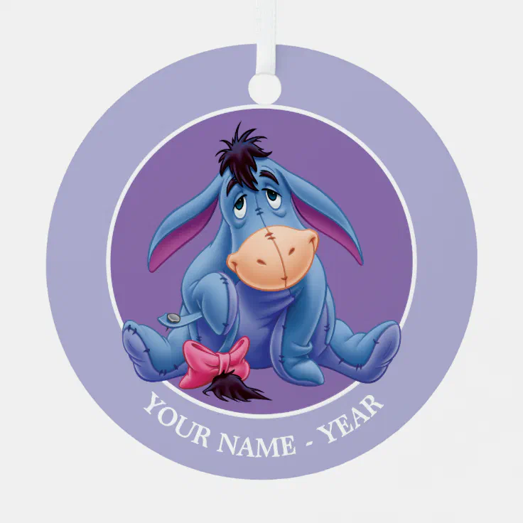 Winnie the Pooh | Eeyore Smile Metal Ornament | Zazzle