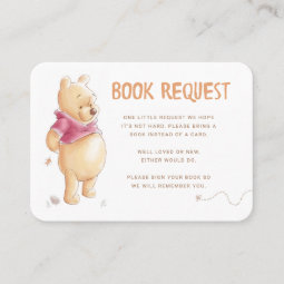 Winnie the Pooh Fall Books for Baby Insert Card | Zazzle