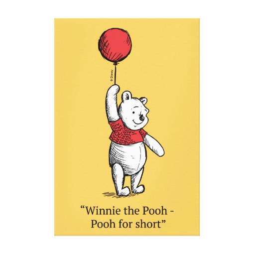 Winnie the Pooh for Short Canvas Print | Zazzle