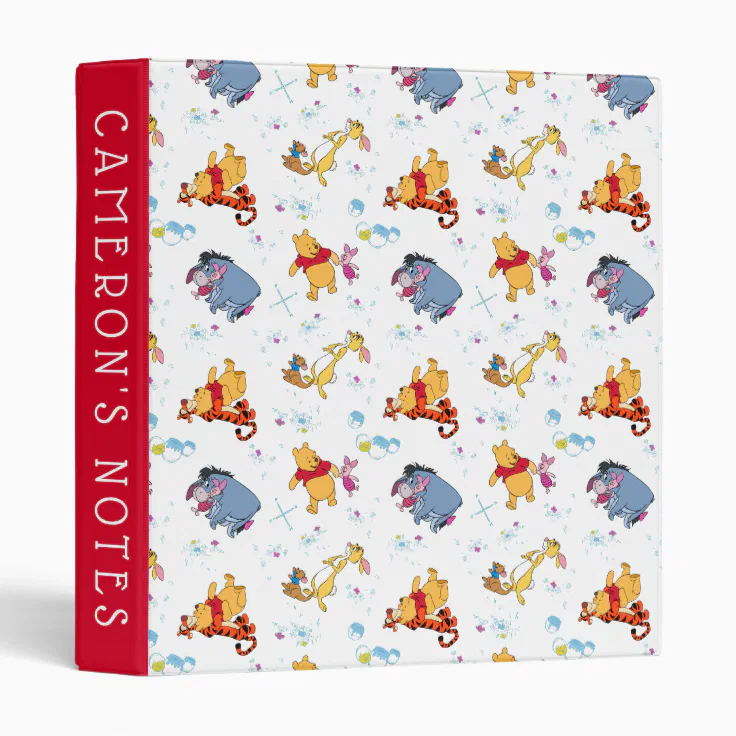 Winnie the Pooh | Hanging with Friends Pattern 3 Ring Binder | Zazzle