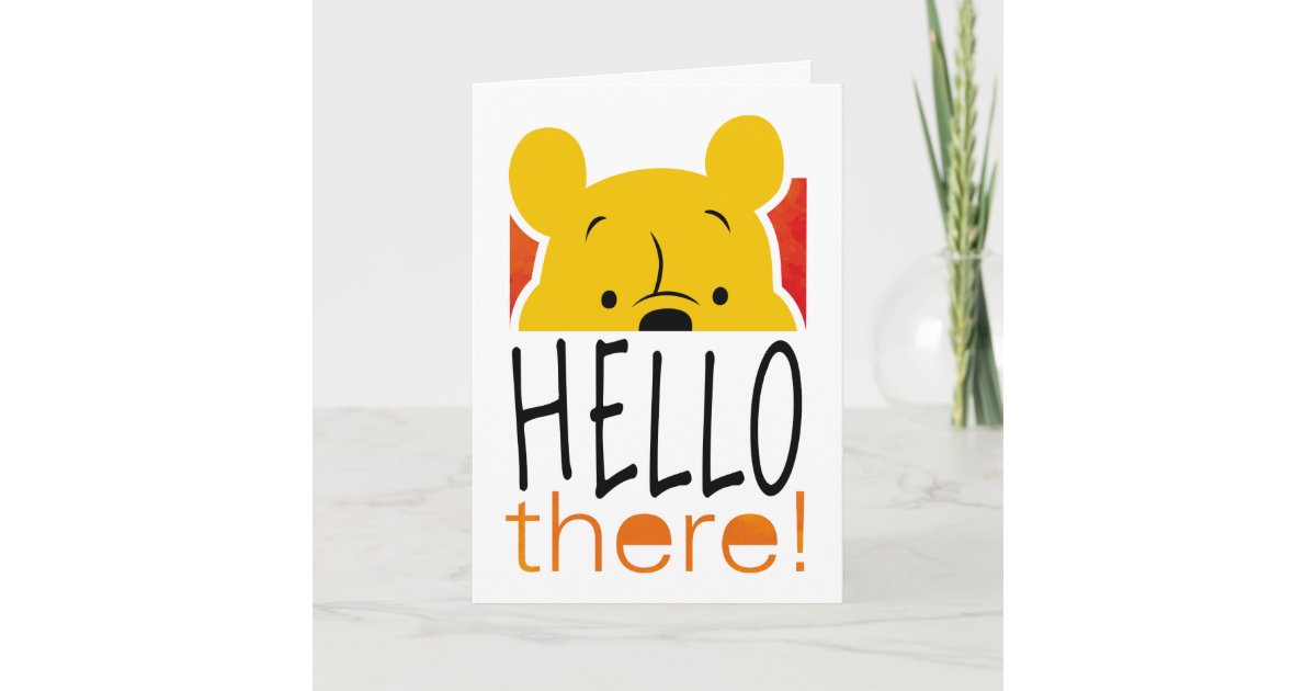 Winnie the Pooh | Hello There! Card | Zazzle