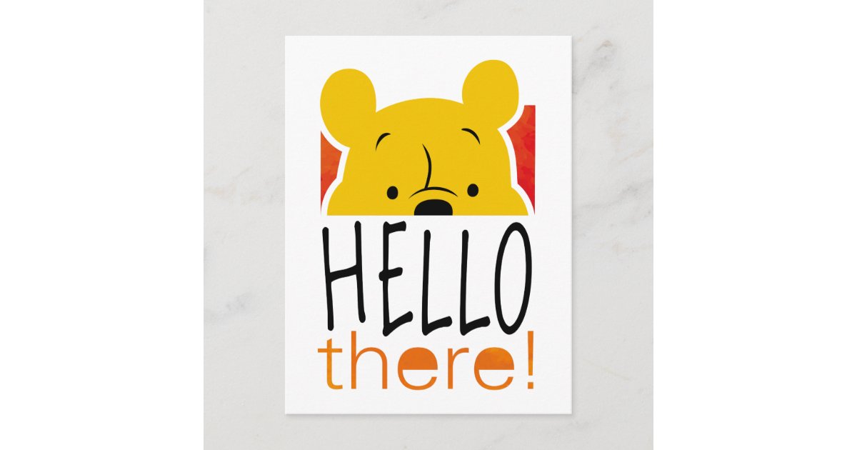 Winnie the Pooh | Hello There! Postcard | Zazzle