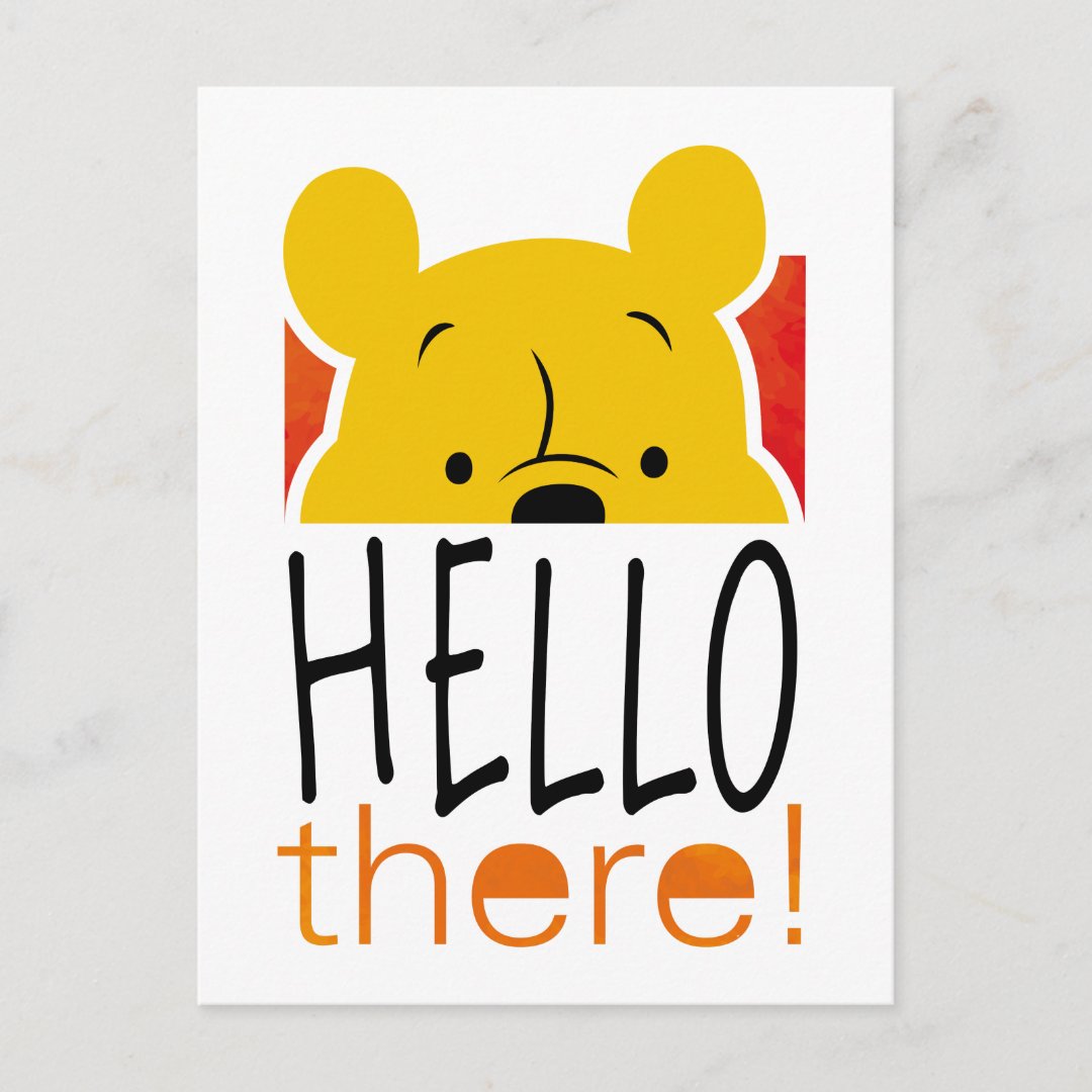 Winnie the Pooh | Hello There! Postcard | Zazzle