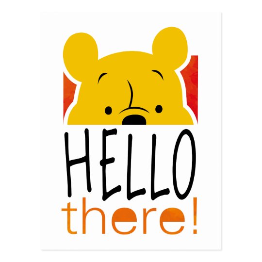 Winnie the Pooh | Hello There! Postcard | Zazzle.com
