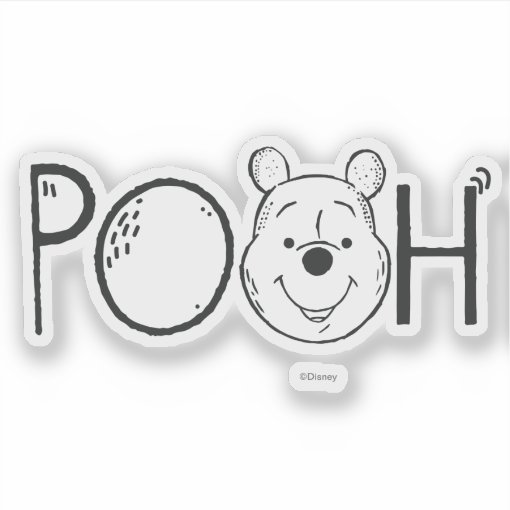 Winnie the Pooh Name Sticker | Zazzle